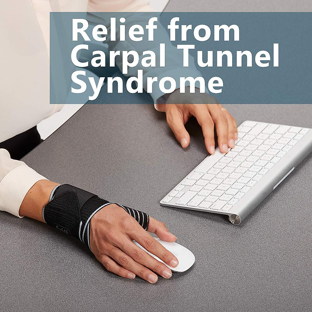 ComfiLife Wrist Brace – Adjustable Compression Wrist Support Wrap – Carpal Tunnel Wrist Brace – Wrist Wraps for Minor Sprains, Workout, Weightlifting, Sleeping, Tendonitis, Arthritis – Fits Both Hands