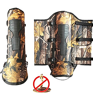 V-CHEETONG Snake Gaiters Anti-bite snake guards Lower Leg Armor Water Proof Comfortable Protection Gear for Hunting Hiking Outdoors Survival Kit Suitable for Men and Women (Classic Camouflage)