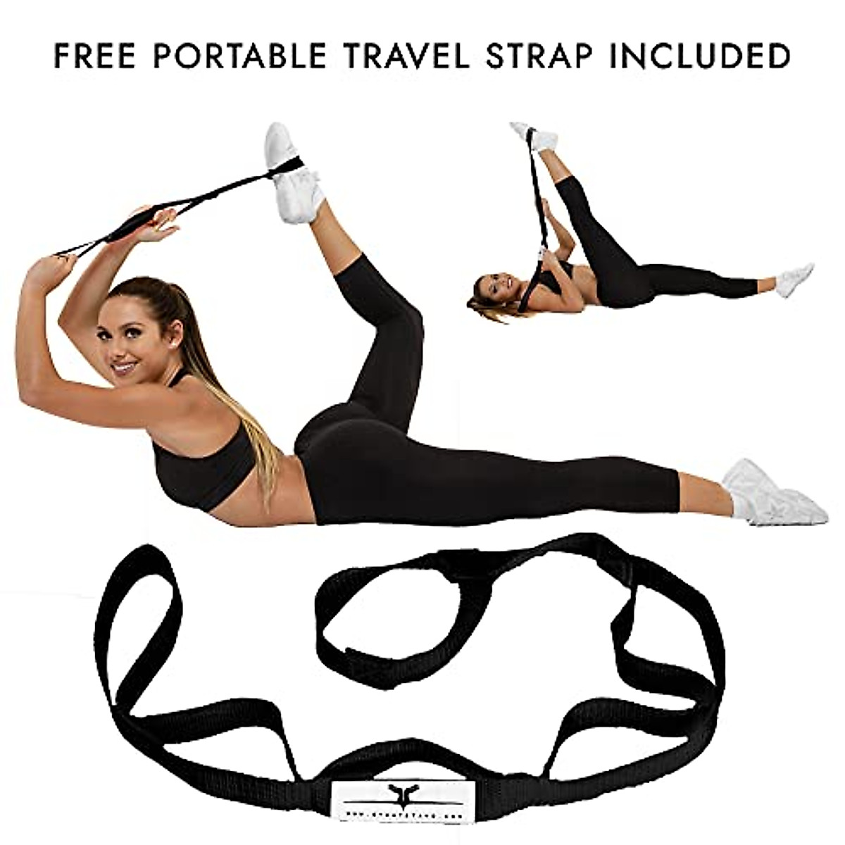 STUNT STAND® Door Flexibility & Stretching Leg Strap - Great for Cheer, Dance, Gymnastics or ANY Sport! FREE How-To-Use Links Included …
