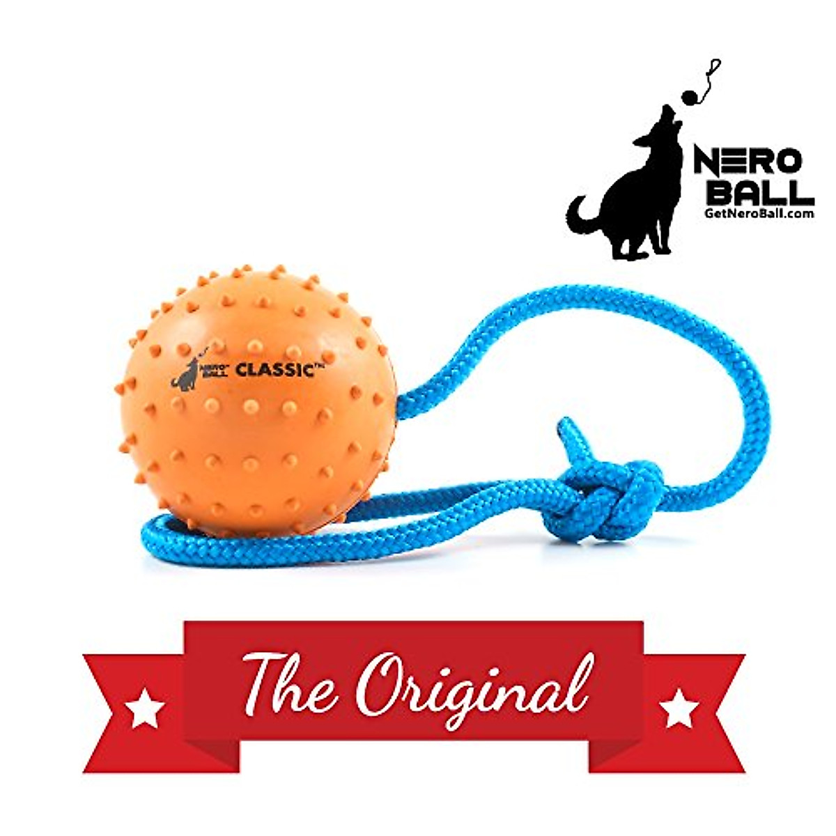 The Nero Ball Classic TM - K-9 Ball On a Rope Reward and Exercise Toy - Police K-9 - Schutzhund