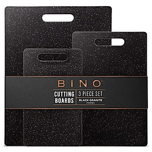 BINO Cutting Board - 3-Piece Chopping Boards | BPA-Free Plastic, Durable, Multipurpose, Dual-Sided, Dishwasher Safe, Easy to Clean | Charcuterie Accessories | Home & Kitchen Utensils