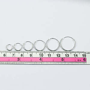 925 Sterling Silver 16 Gauge - 10mm Diameter Hinged Clicker Segment Nose Ring