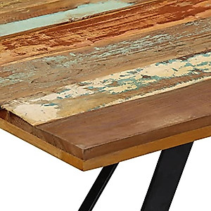 YPWRENH Snack Table Kitchen End Table Dining Table 55.1"x31.5"x29.9" Solid Reclaimed Wood for Dining Room, Kitchen or Living Room