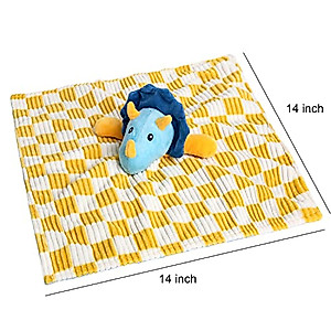 BEILIMU Baby Blanket+Dinosaur Security Blanket for Boys Girls 3D Checkerboard Grid Ultra- Soft Cozy Corduroy Toddler Blanket for Kids