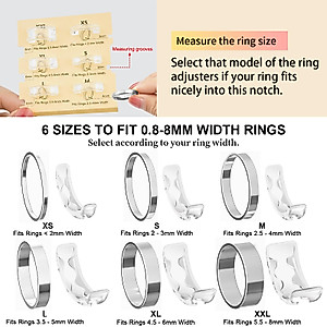 Ring Sizers for Loose Rings Ring Guards for Loose Rings Fit Any Rings, Invisible Ring Size Adjuster Never Sliding Off and Spinning