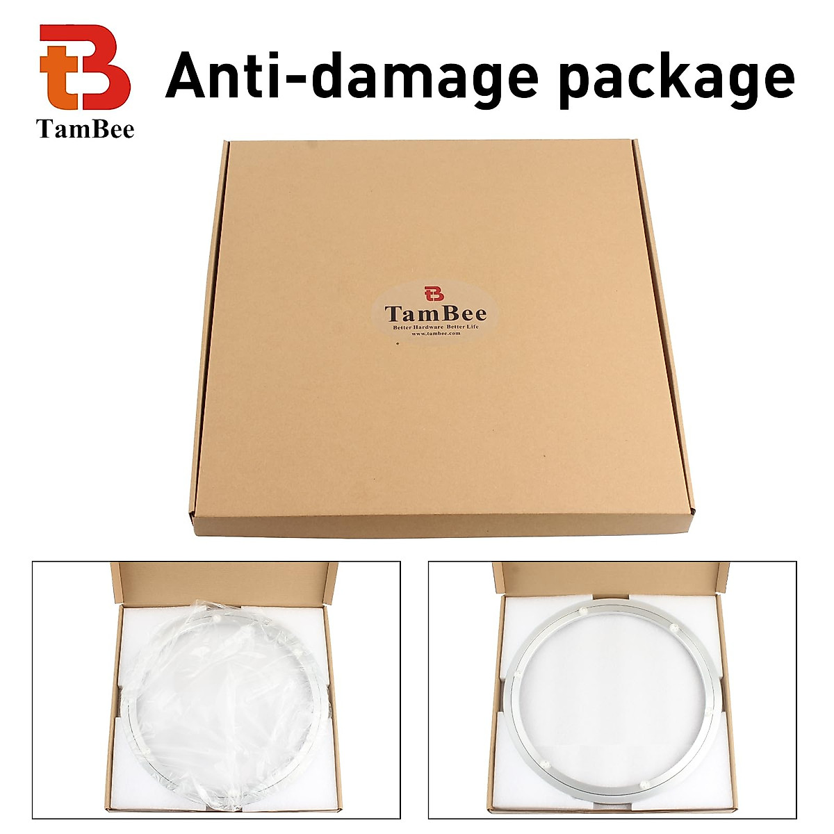 TamBee 18 Inch Lazy Susan Hardware Aluminum Bearing Metal Rotating Turntable Bearing Swivel Plate Hardware Lazy Susan Bearing Lazy Susan Parts Lazy Susan Mechanism Lazy Susan Kit Lazy Susan Base Only