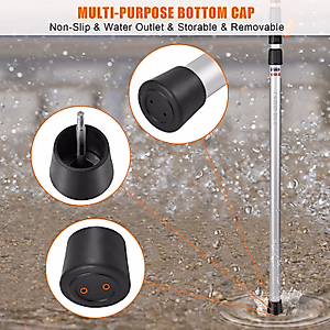 Telescoping Tarp Poles, CAMULAND Tent Poles for Tarp Camping Gear Accessories Stakes Hammock Rain Fly Adjustable Lightweight Aluminum Set of 34.5" - 110.2" Hiking, Awning/Outdoor with Carry Bag