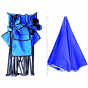 ReunionG Double Portable Camping Chairs, Blue 60D x 20.5W x 35H Inch