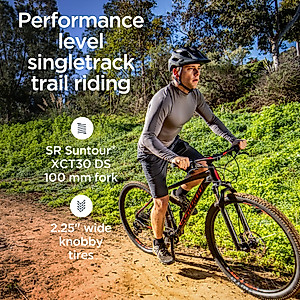 Schwinn Moab 3 Adult Mountain Bike, Mens Medium Aluminum Frame, 24 Speeds, 29-Inch Wheels, Hydraulic Disc Brakes, Black