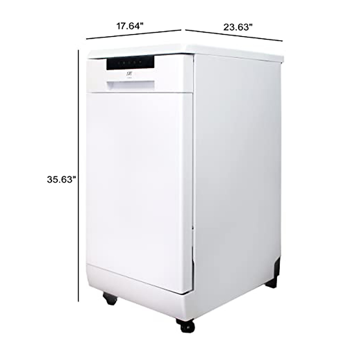 SPT SD-9263WB 18″ Wide Portable Dishwasher with ENERGY STAR, 6 Wash Programs, 8 Place Settings and Stainless Steel Tub – White
