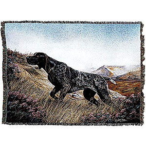 Pure Country Weavers German Shorthaired Pointer Blanket by Robert May - Gift for Dog Lovers - Tapestry Throw Woven from Cotton - Made in The USA (72x54)