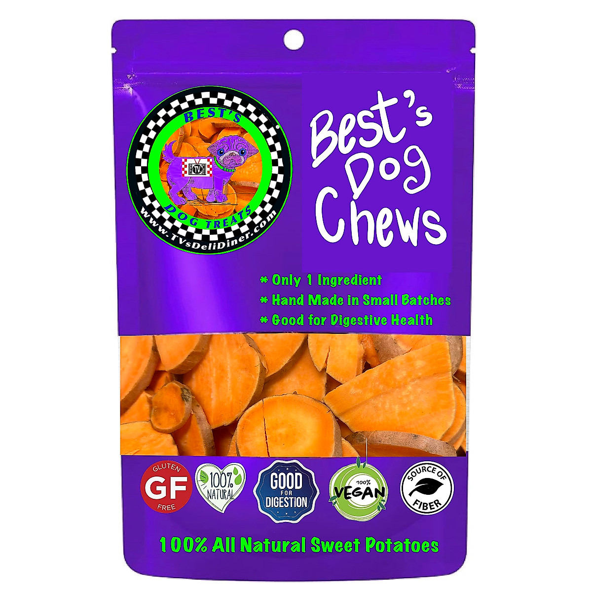 TV's Deli & Diner Best's Dog Chews Sweet Potato Chews for Dogs