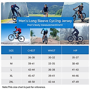 33,000ft Men's Cycling Jacket Long Sleeve, Waterproof Running Bike Vest Outerwear Reflective Windproof Sleeveless Jacket