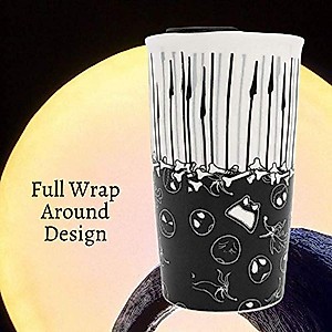 Silver Buffalo Disney Nightmare Before Christmas Jack with Bones Ceramic Travel Mug, 10 Ounces