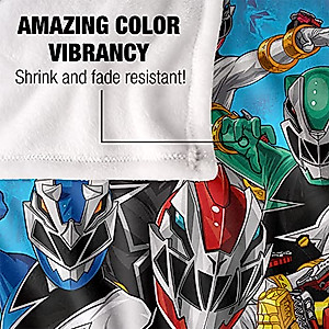 Power Rangers: Dino Fury Blanket, 36"x58" Group Stack Silky Touch Super Soft Throw Blanket