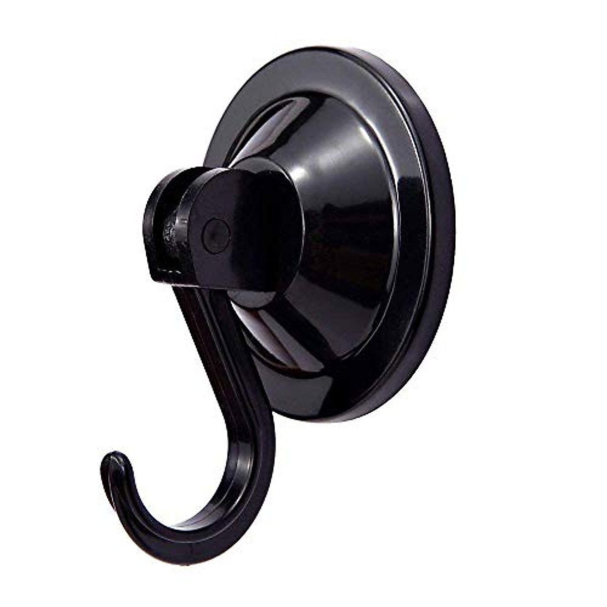 NL Home Suction Cup Hooks, Powerful Vacuum Wreath Hangers for Glass Door or Window, Set of 4, Black