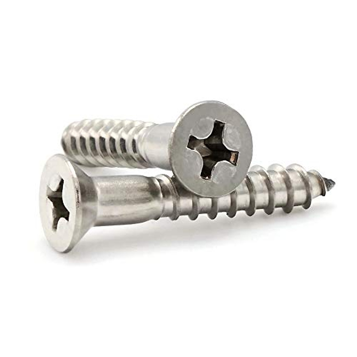 Phillips Flat Head Wood Screws 18-8 Stainless Steel - #8 x 2 Qty-25