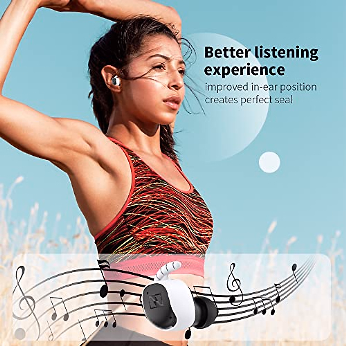 5 Pairs Ear Hooks for Sennheiser Momentum 3 Earbuds, Anti-Slip Ear Tips Covers Compatiable with Sennheiser Momentum True Wireless 3 Accessories Ear Hooks Covers