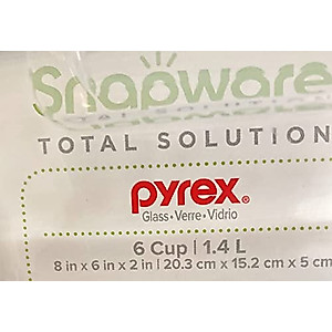 Snapware 6-Cup Total Solution Rectangle Food Storage Container, Glass
