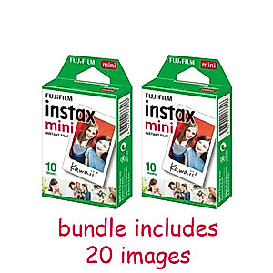 Fujifilm Instax Mini 12 Instant Camera with Fujifilm Instant Mini Film (20 Sheets) with Accessories Including Compatible Case with Strap, Photo Album, Stickers, Frames Bundle (Lilac Purple)