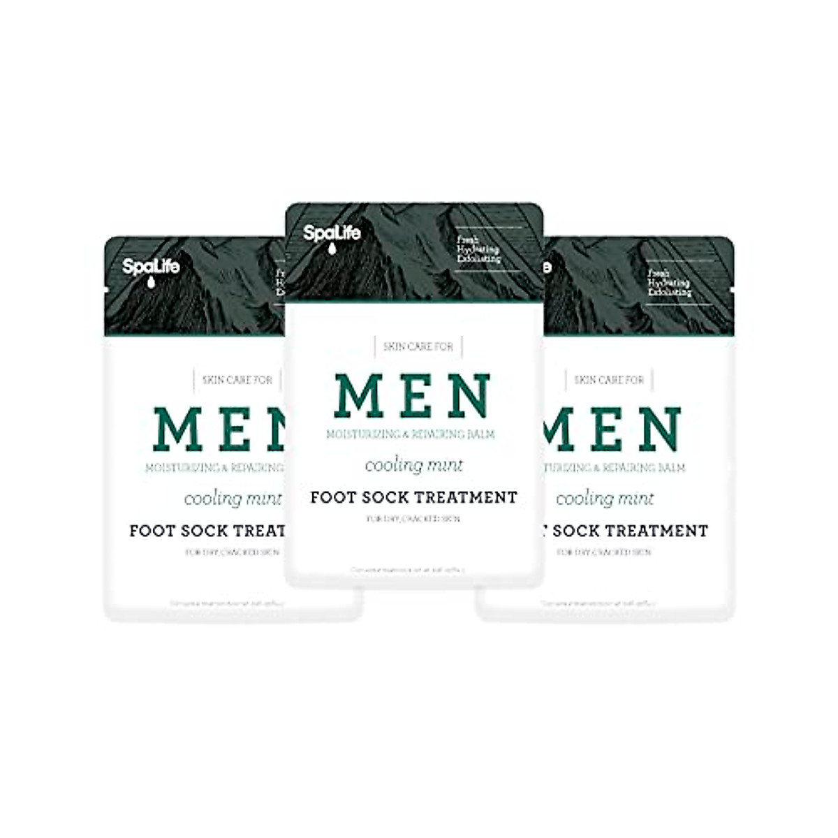 SpaLife Mens Cooling Mint Moisturizing Repairing Balm For The Working Feet (Foot Sock 3 Pairs)