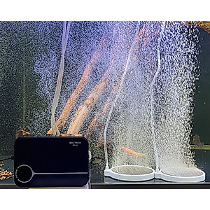 Aquarium Ultra-Quiet Air Pump - Adjustable Fish Tank Aerator with Dual Outlet Pump, 8w 8L/min Oxygen Pump for 20-600 Gallon Tank (Only Air Pump)