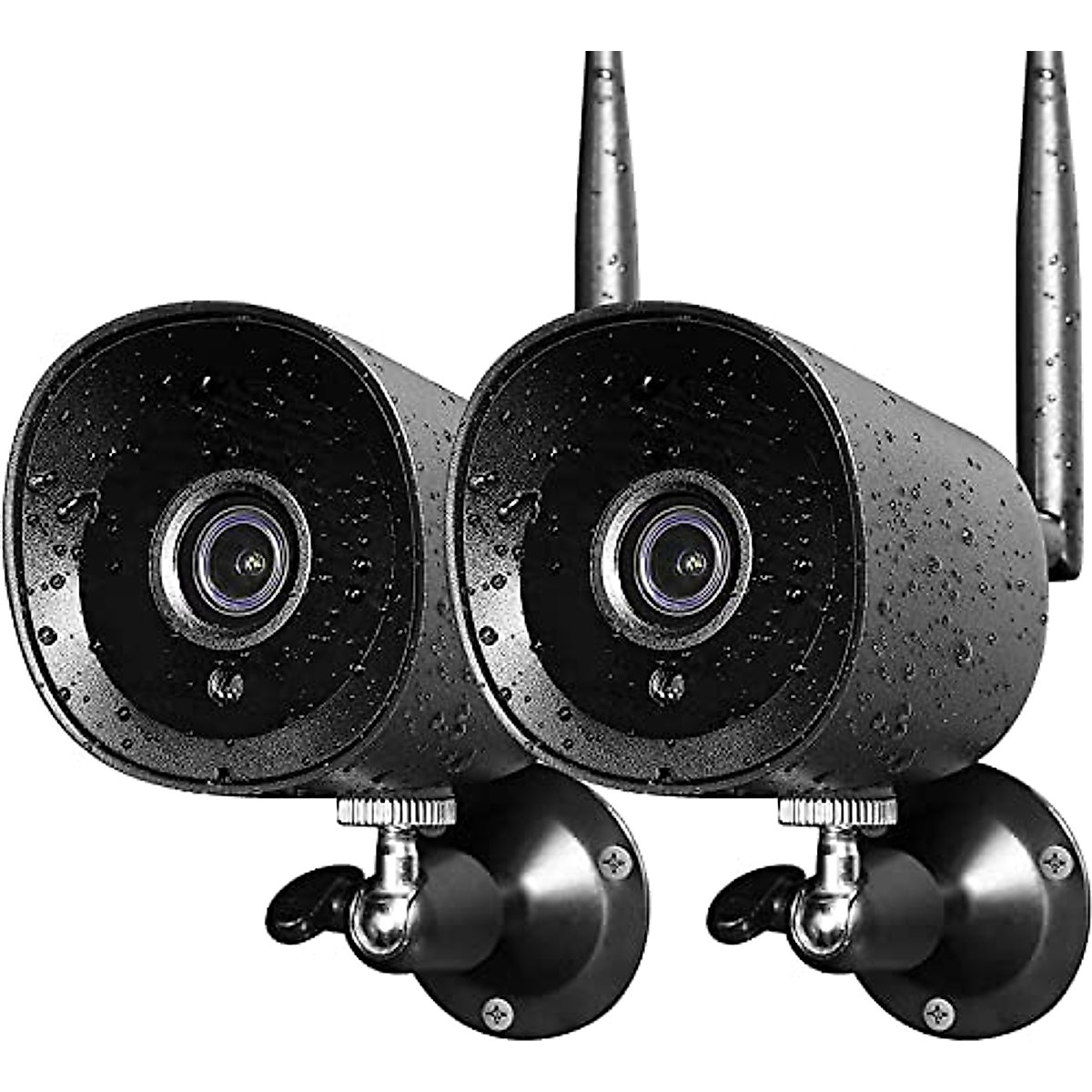 2pack WiFi Security Camera Outdoor,2K Security Cameras for Home Security, Night Vision, Motion Detection, IP66 Waterproof, Cloud Storage, 24/7 Live Video, Compatible with Alexa Google Assistant