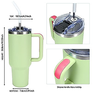 FUNUS 32OZ Insulated Tumbler With Lid and Straws（Two） Stainless Steel Travel Coffee Mug Keep Drinks Cold and Hot Leak -proof Insulated Cup For Travel and Coffee Tea Lovers Gifts