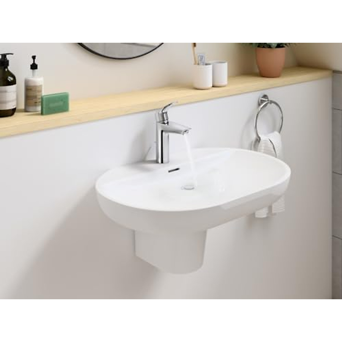 GROHE 23990003 Eurosmart, Single Hole Single-Handle M-Size Bathroom Faucet 1.2 GPM, Chrome