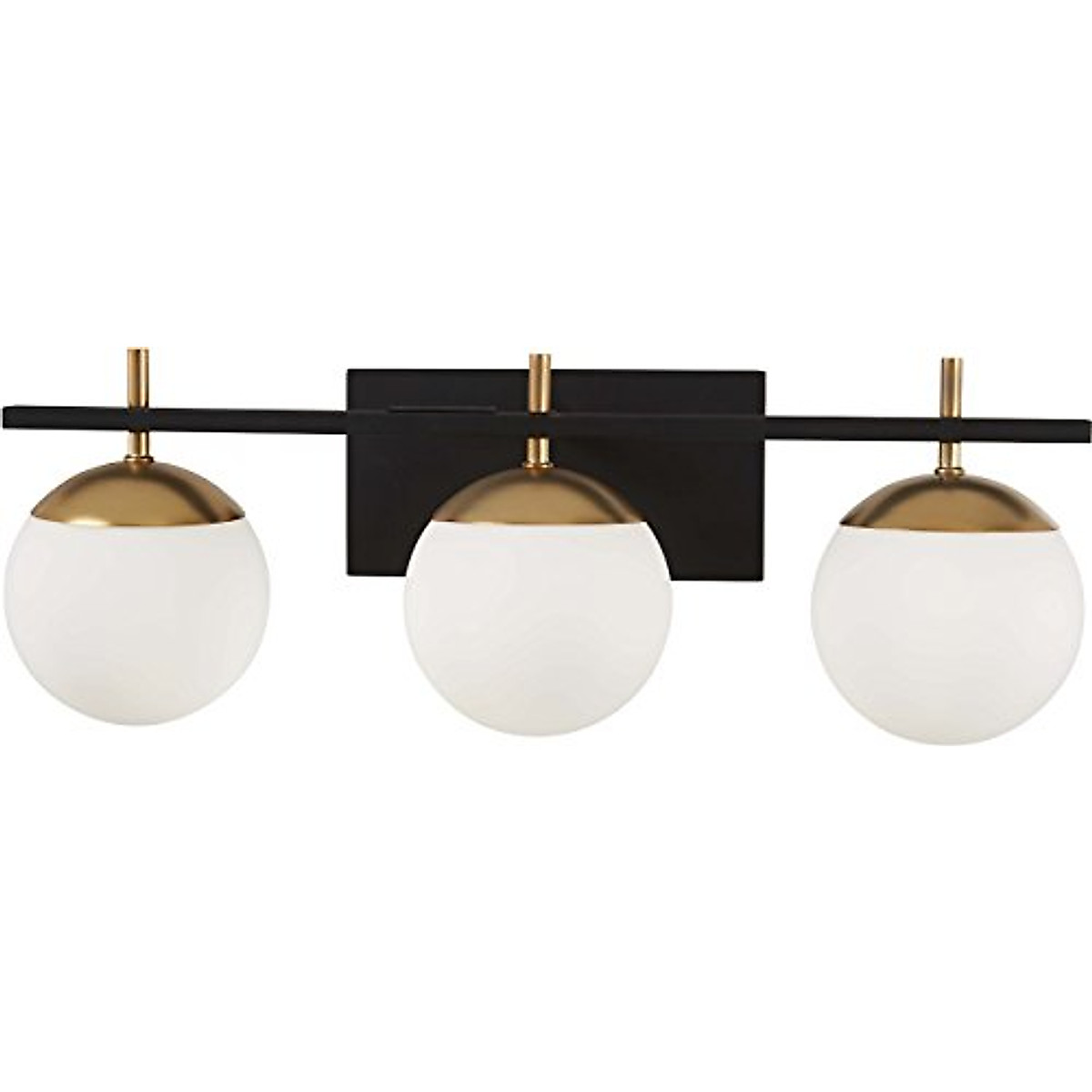 George Kovacs P1353-618 Alluria 3 Light Bath, 225 Watt Total, Weathered Black w/Autumn Gold