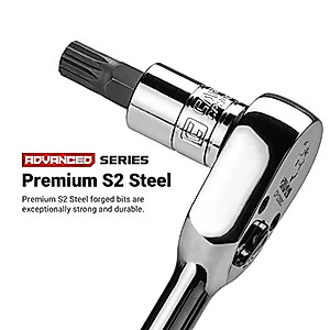 Capri Tools XZN Triple Square Spline Bit Socket Set, Metric, 10-Piece