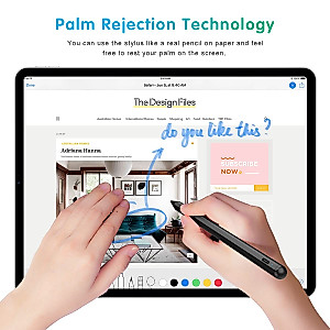 Stylus Pencil for iPad 10th & 9th Generation, Active Pen with Palm Rejection Compatible with 2018-2023 Apple iPad 10/9/8/7/6th Gen/iPad Pro 12.9 &11 inches/iPad Pro 6/5/4th Gen/iPad Air 5/4/3 Gen