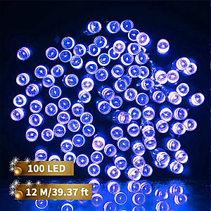 Liwarace Chiristmas Decortions Solar Lights Outdoor Solar Neon Light RGB 12m 100 Led String Lamp Festival Deco for Wall Yard Garden Porch Home Fence Lights Landscape Lighting Pond Pool Outdoor Decoration