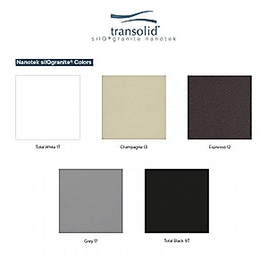 Transolid ZTSS3018-1T Zero Granite Super Single Bowl Dual Mount Kitchen Sink, Total White