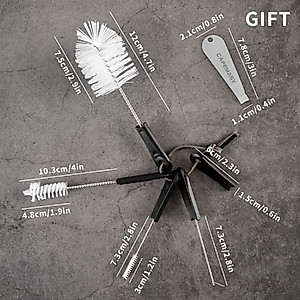 Espresso Brush Machine Cleaning Brush - CAFEMASY 5pcs Coffee Machine Cleaning Brush Pack Barista Tools for Cleaning Espresso Machine Group Head Steam Wand Milk Frother Drip Tray Coffee Mug