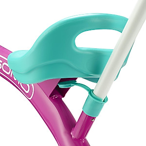 GOMO Kids Tricycles for 1-6 Year Olds, Big Wheels Toddler Bike with Push Handle (Pink/Teal)