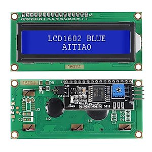 AITIAO 3 Pack 1602 LCD Display Module IC I2C TWI 16x2 Characters Serial Interface Adapter LCD Module for Raspberry Pi DIY Project IoT (Blue Display)
