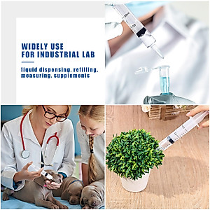 10 Pack Plastic Syringe Liquid Measuring Syringes Without Needle for Epoxy Resin, Craft, Scientific Labs, Feeding Pets Animals, Oil or Glue Applicator (30 ML)