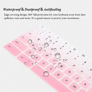 Keyboard Cover for 15.6" Acer Chromebook 315 CB315-3HT/Acer Chromebook 715 CB715/17.3" Acer 317 Chromebook Laptop with Numeric Keypad, Acer Chromebook 15 CB315-3HT-C296/C6XF/C16B Skin-Gradual Pink