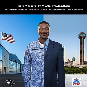 Bryker Hyde 2 ID Window RFID Wallet for Men, Full Grain Leather, Bifold Side Flip, Executive Extra Capacity Travel Wallet (Brown - Distressed Leather)