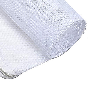 ALEGI Large Filter Media Bags,Aquarium Mesh Bags with Plastic Zipper,White Net Bags for Bio Balls, Ammonia Remover 17.8" by 13.5" (4pcs)