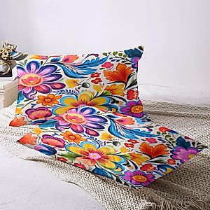 Bohemian Double Bed Duvet Set - 3 Pieces | Various Sizes | Soft & Breathable | Durable Hidden Zipper | High Density Wash | Unisex & All-Season Full 79x90 Inch
