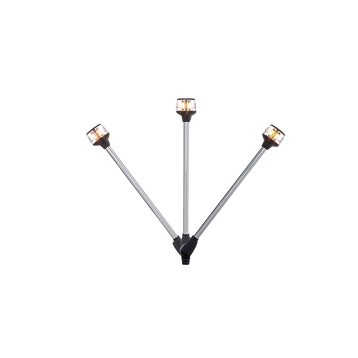 Attwood 7202-P-7 Lightarmor Folding 20-Inch Incandescent 3 Nautical Mile Masthead/Anchor Light, Silver, One Size