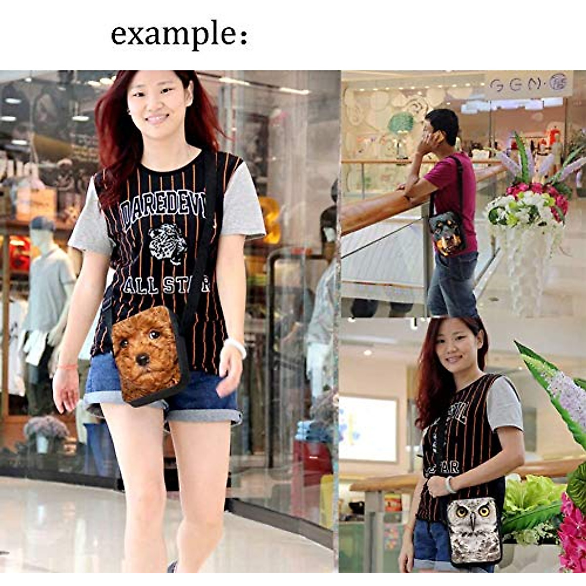 Xhuibop Schnauzer Womens Cross Body Shoulder Bags Ladies Handbags Tote Bags Travel Outdoor Purse Cute Crossbody Purse