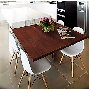 CiCiwind 118”x17.7”Red Brown Wood Peel and Stick Wallpaper Wood Contact Paper for Cabinets Closets Self-Adhesive Removable Textured Wallpaper Decorative Contact Paper for Walls Covering Vinyl Film