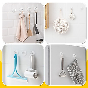 HangerSpace Suction Cup Hooks, Upgrade 2.5 Inches Clear PVC Suction Cups with Metal Hooks 7 LB Heavy Duty Removable Large Suction Cups for Kitchen Bathroom Shower Wall Window Glass Door - 8 Pack