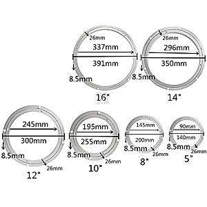 Generic Aluminum Alloy Round Rotating Turntable Bearing Table Silver White, Silver White, 16 inch
