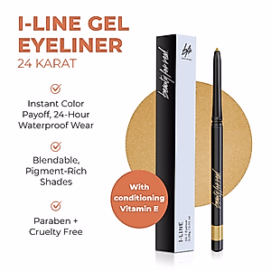 Storm Gray Waterproof, All Day Eyeliner | I-LINE Makeup by BFR | Creamy, Cruelty and Paraben Free | Ideal Gel Formula for Flawless Precision and Blending Application
