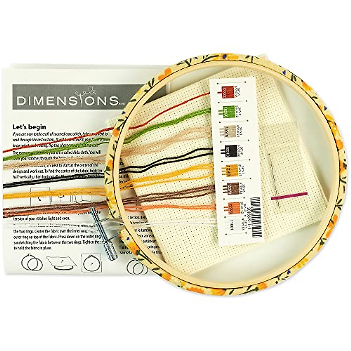 Dimensions Birdie Teacup Counted Cross Stitch Kit for Beginners, 6" Diameter, Multicolor 5 Piece