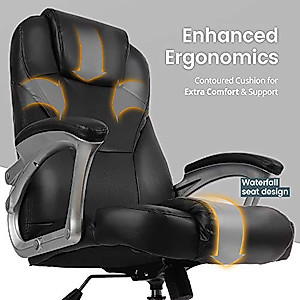 neo chair Office Chair Computer Desk Chair Gaming - Ergonomic High Back Cushion Lumbar Support with Wheels Comfortable Black Leather Racing Seat Adjustable Swivel Rolling Home Executive…